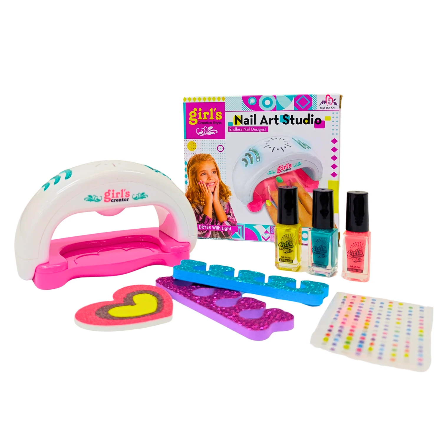 Set de Uñas Infantil con Lámpara y Accesorios - Doremi Diversión